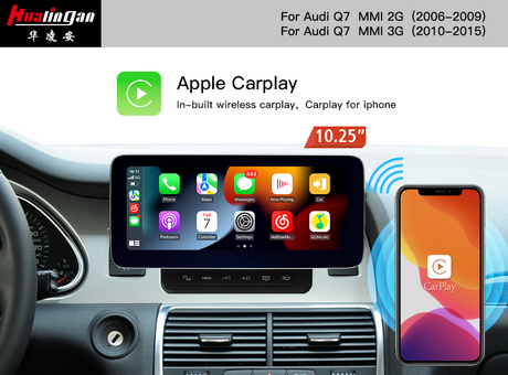 Audi Q7 Android 10.25 Installation Navigation System Music System Apple Carplay Wireless Android Auto Bluetooth Audio Front And Rear Vehicle Backup Camera from China Manufacturer Hualingan